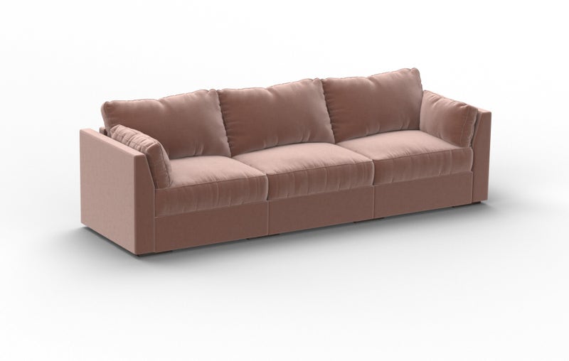3 Seats + 5 Sides shown in Desert Blush Ultra Velvet